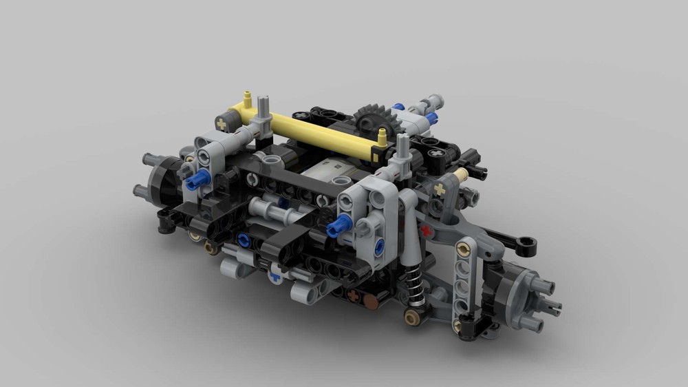 LEGO MOC Adjustable Front Axle by allgrip | Rebrickable - Build with LEGO