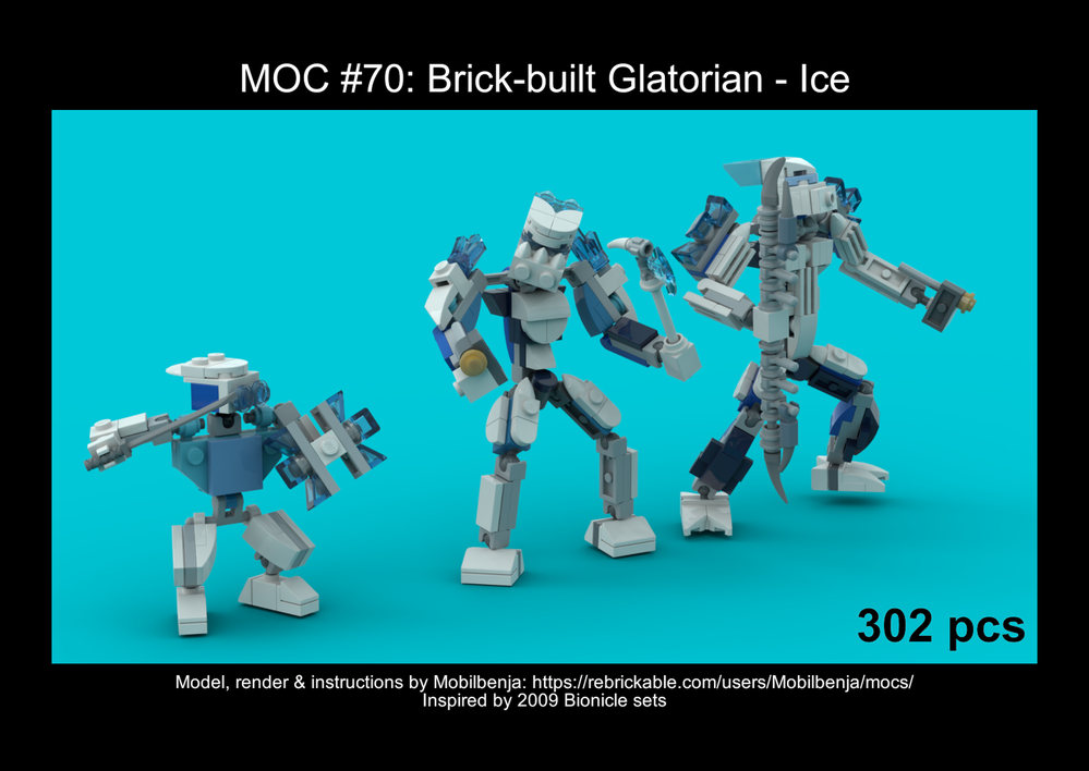 LEGO MOC Brick-built Glatorian - Ice by Mobilox Studios | Rebrickable ...
