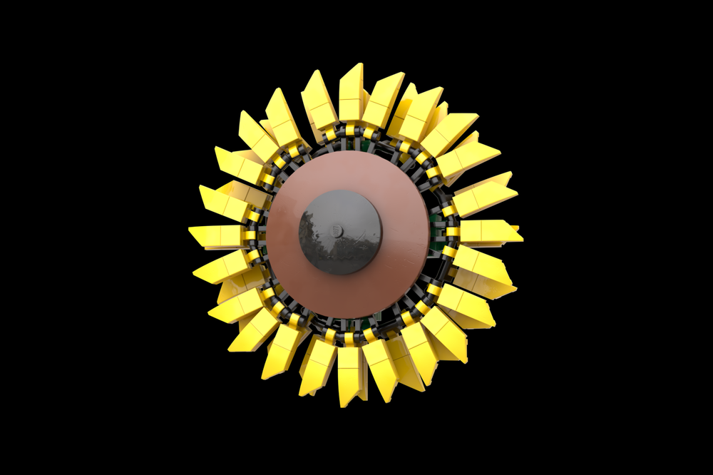 Lego Moc A09a Sunflower Ultimate Flower Collection By Tmunz
