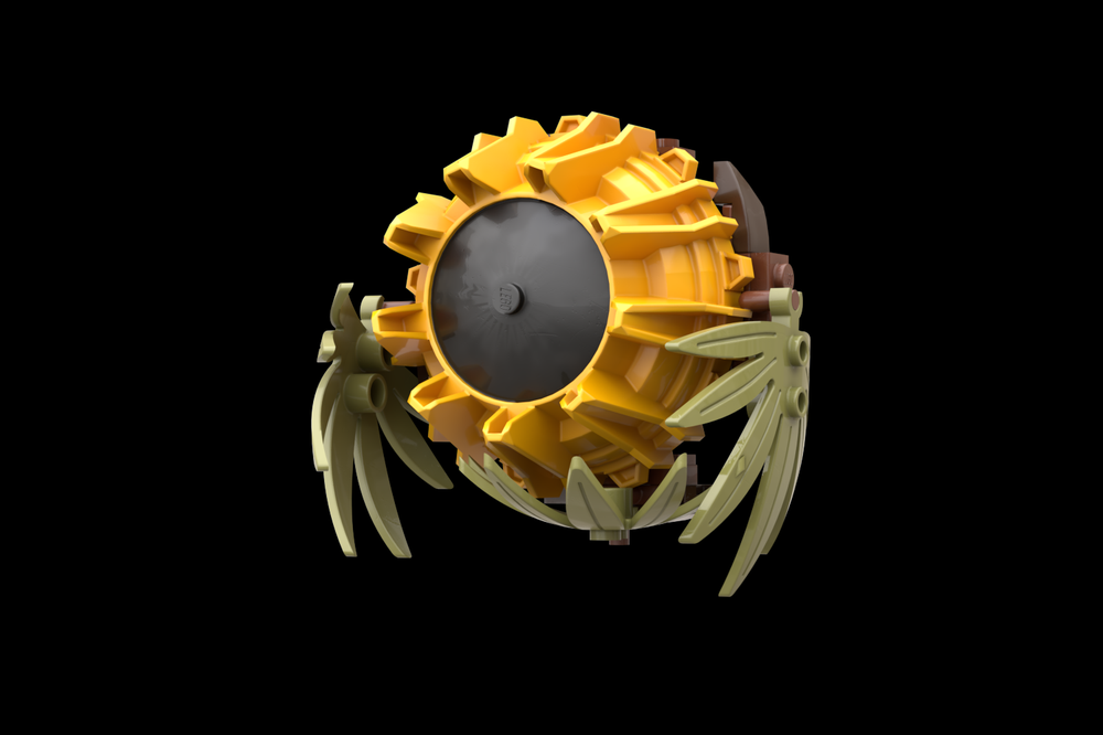 Lego Moc A09b Sunflower Wilted Ultimate Flower Collection By Tmunz