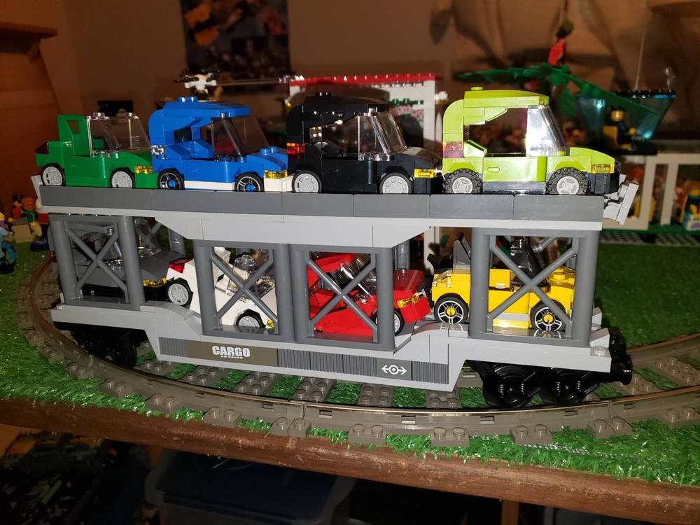 LEGO MOC Double-Deck Autorack with Cars by Rocket Racer318 ...