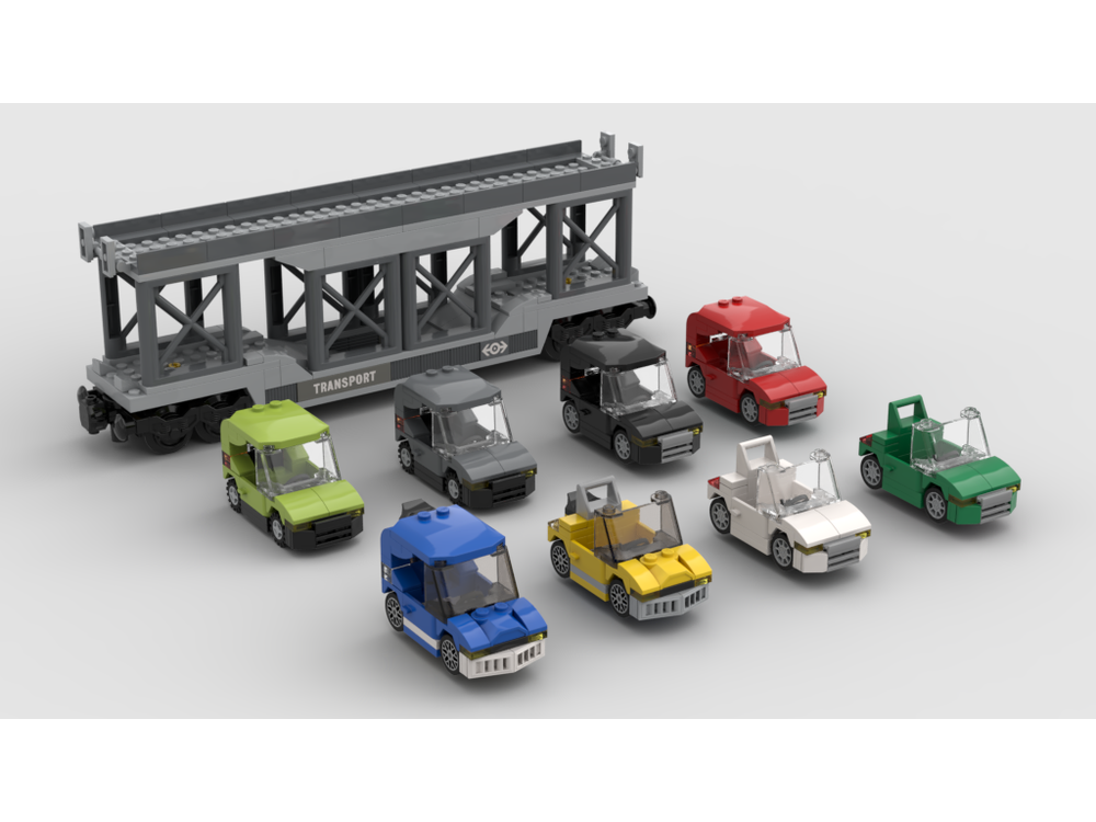 LEGO MOC Double-Deck Autorack with Cars by Rocket Racer318 ...