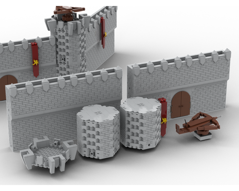 LEGO MOC Modular Castle Wall by gabizon | Rebrickable - Build with LEGO