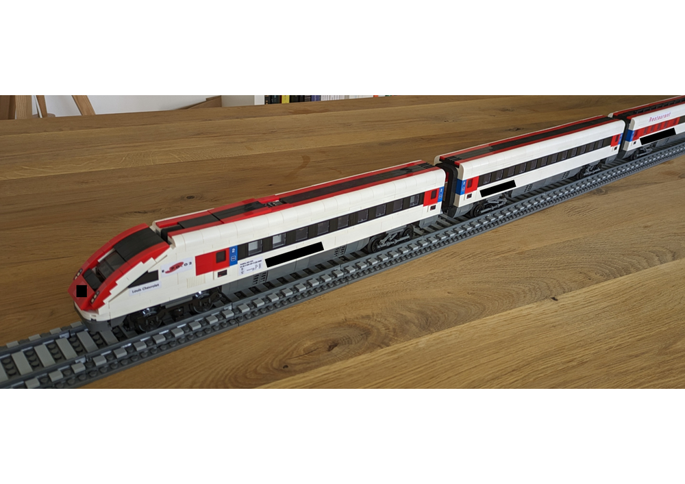LEGO MOC Swiss Intercity Train "SBB ICN" RABDe 500 Locomotive / Engine ...