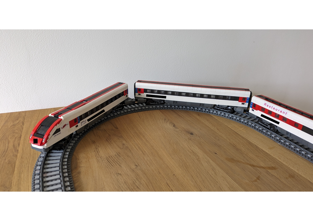 LEGO MOC Swiss Intercity Train "SBB ICN" RABDe 500 Locomotive / Engine ...