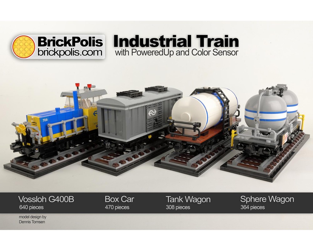 LEGO MOC Industrial Train by Berthil | Rebrickable - Build with LEGO