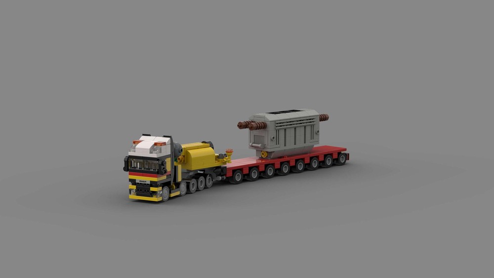 LEGO MOC DAF XF Super Space Cab 10x4 Heavy transport with transformer ...