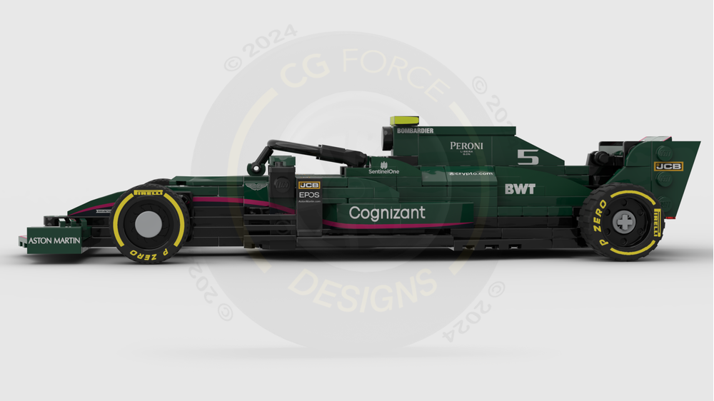 LEGO MOC F1 Aston Martin AMR21 by CGForceDesigns | Rebrickable - Build ...