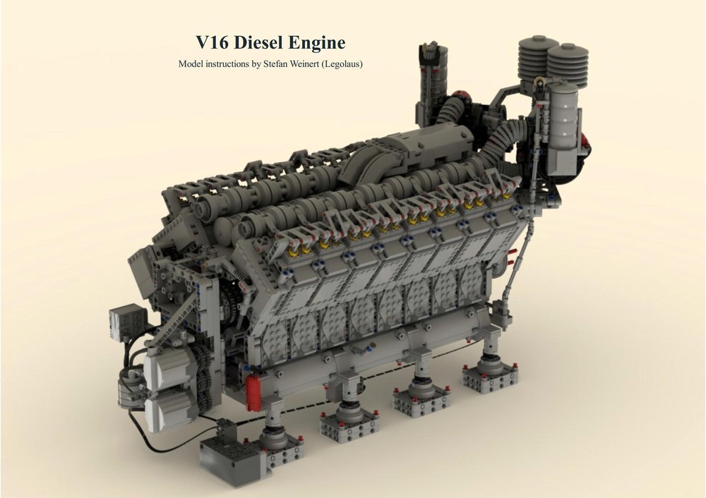 LEGO MOC V16 Diesel Engine by legolaus | Rebrickable - Build with LEGO LEGO MOC V16 Diesel Engine by legolaus | Rebrickable - Build with LEGO