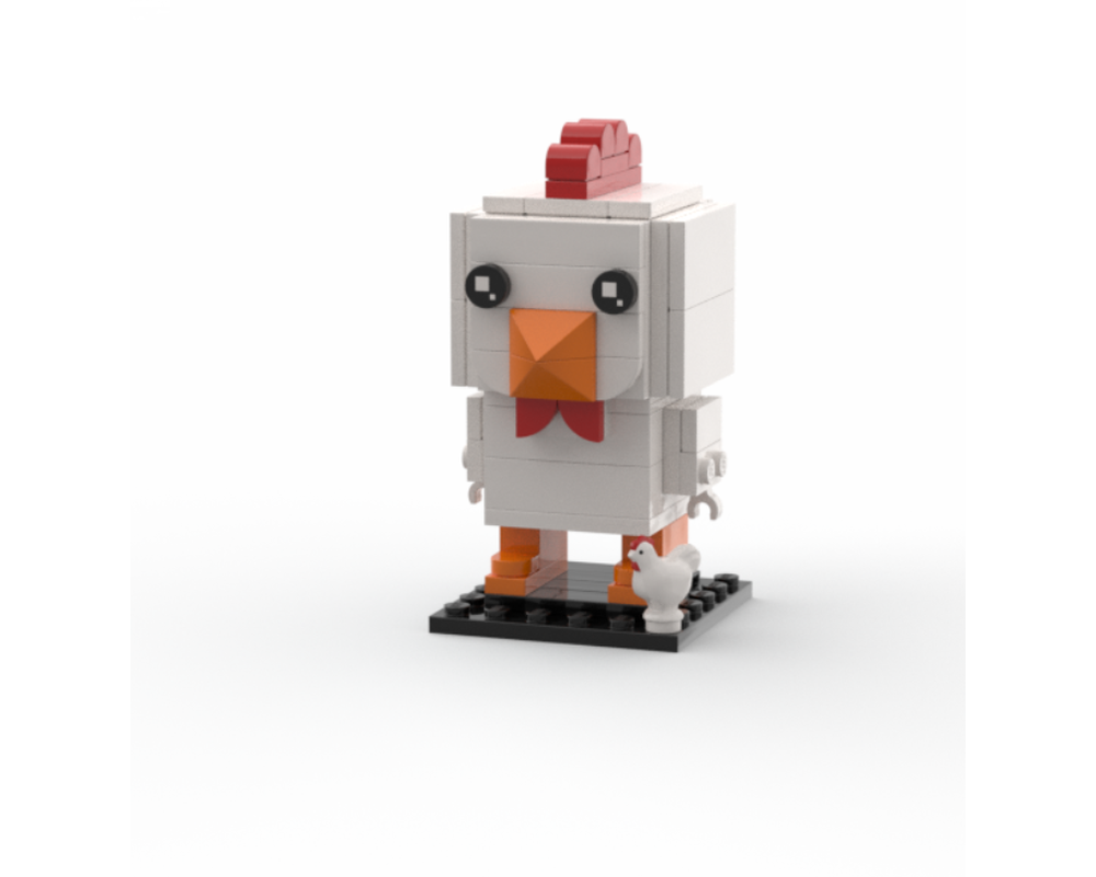 LEGO MOC Brickheadz Chicken by 2g_bricks | Rebrickable - Build with LEGO