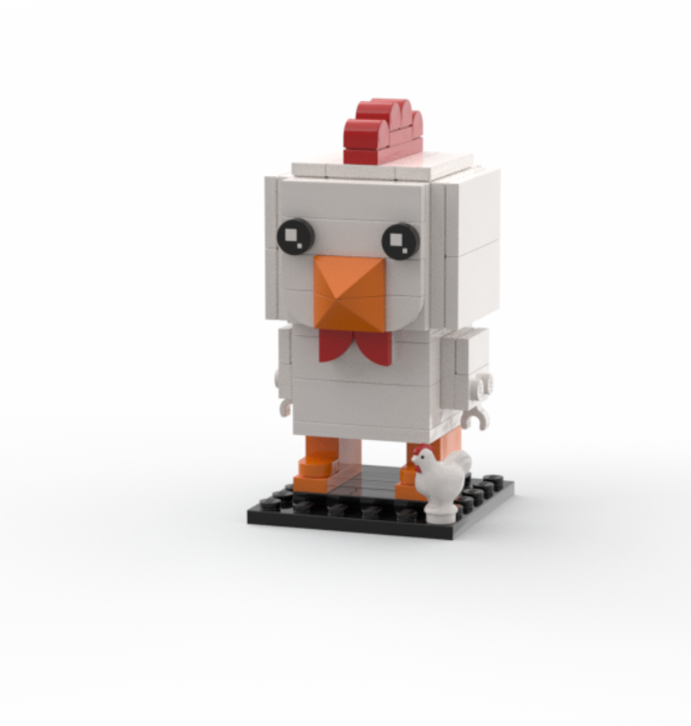 LEGO MOC Brickheadz Chicken by 2g_bricks | Rebrickable - Build with LEGO