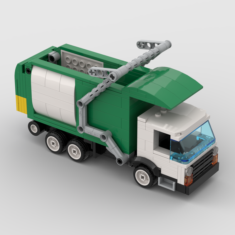 LEGO MOC Garbage Truck And Dumpster by BlockMOCs | Rebrickable - Build ...