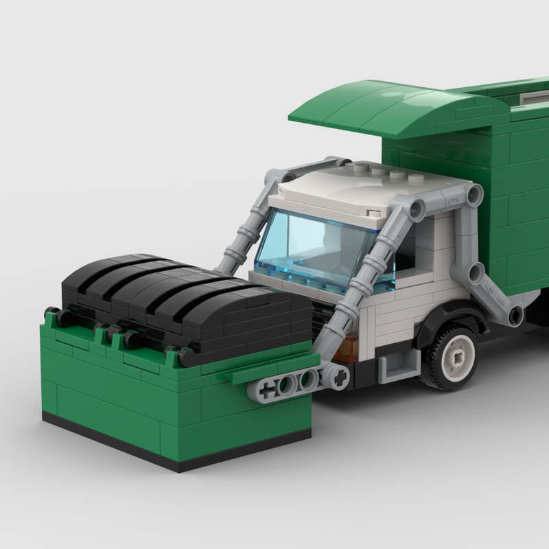 LEGO MOC Garbage Truck And Dumpster by BlockMOCs | Rebrickable - Build ...