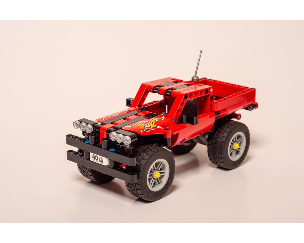 LEGO MOC Red Pickup Truck by Brightwood | Rebrickable - Build with LEGO