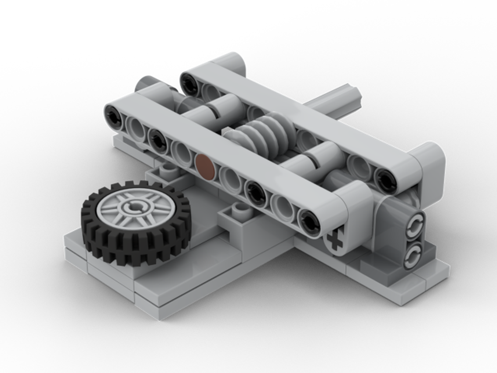 LEGO MOC Minifig Mover - Worm and Rack Gear Tensioner by djm ...