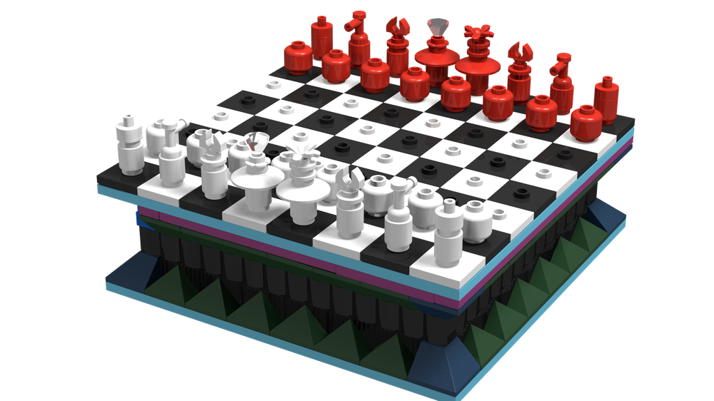 Lego Moc Travelling Chess Set By Famulimus Rebrickable Build With Lego