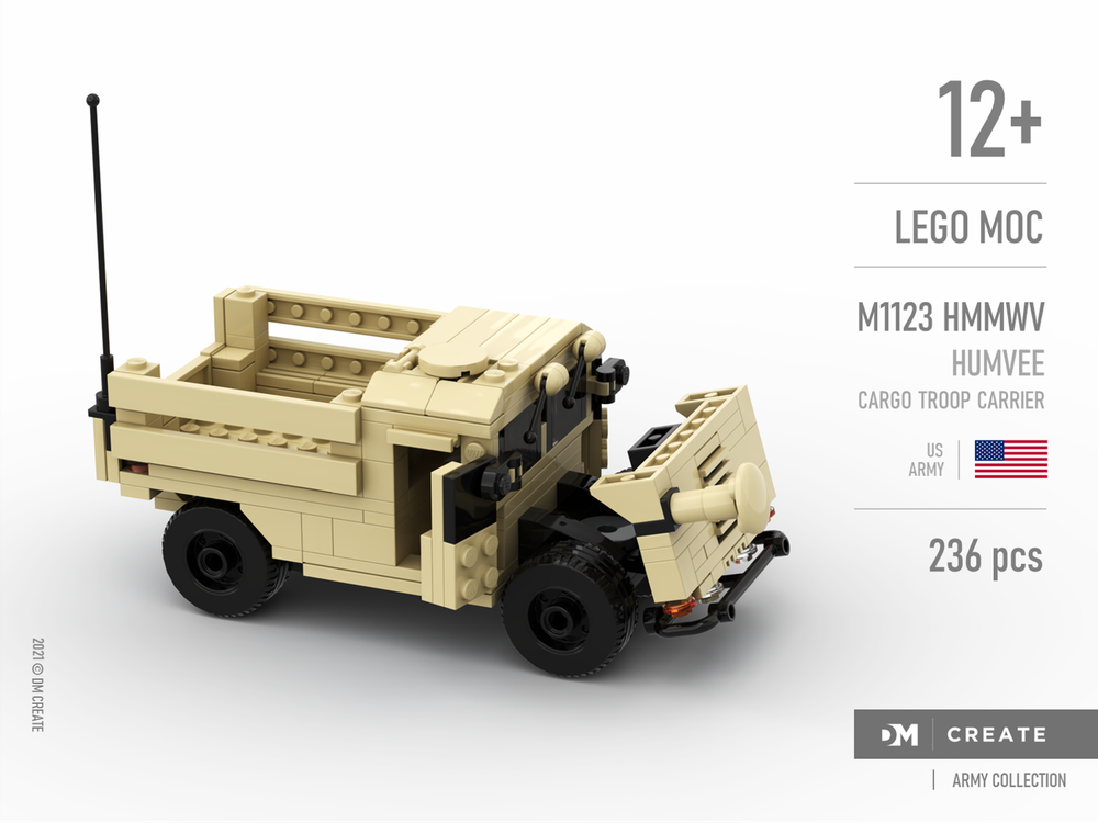 LEGO MOC Army collection - M1123 HMMWV Humvee - cargo troop carrier by ...