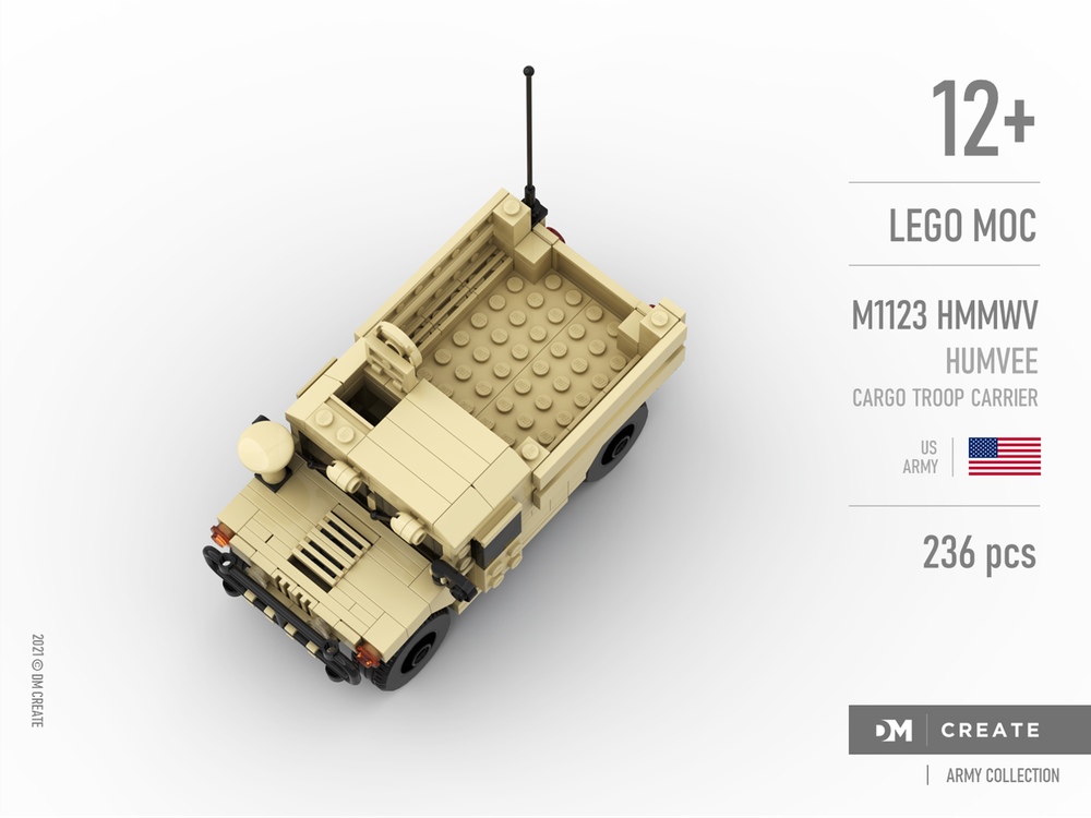 LEGO MOC Army collection - M1123 HMMWV Humvee - cargo troop carrier by ...