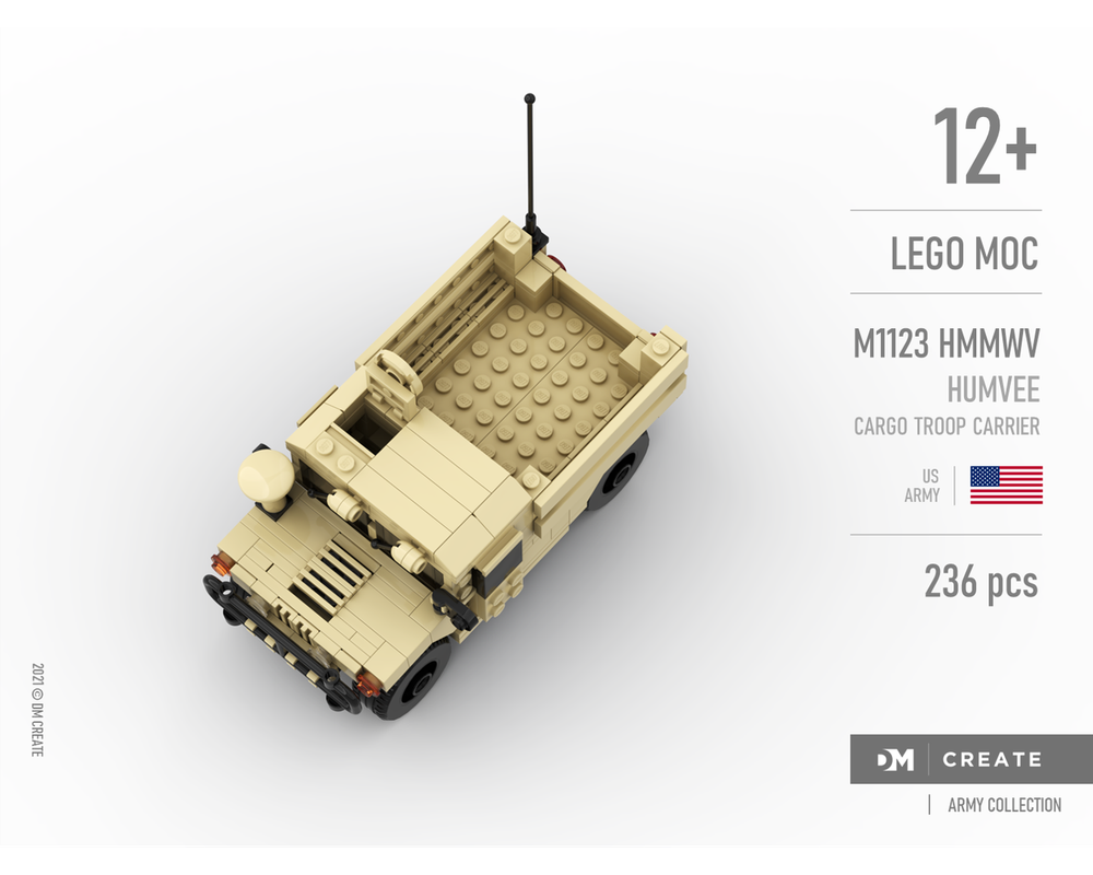 LEGO MOC Army collection - M1123 HMMWV Humvee - cargo troop carrier by ...
