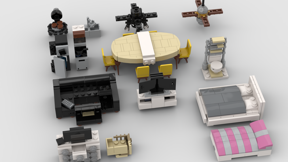 Lego Moc Furniture Ideas By Dindjarjarin Rebrickable Build With Lego