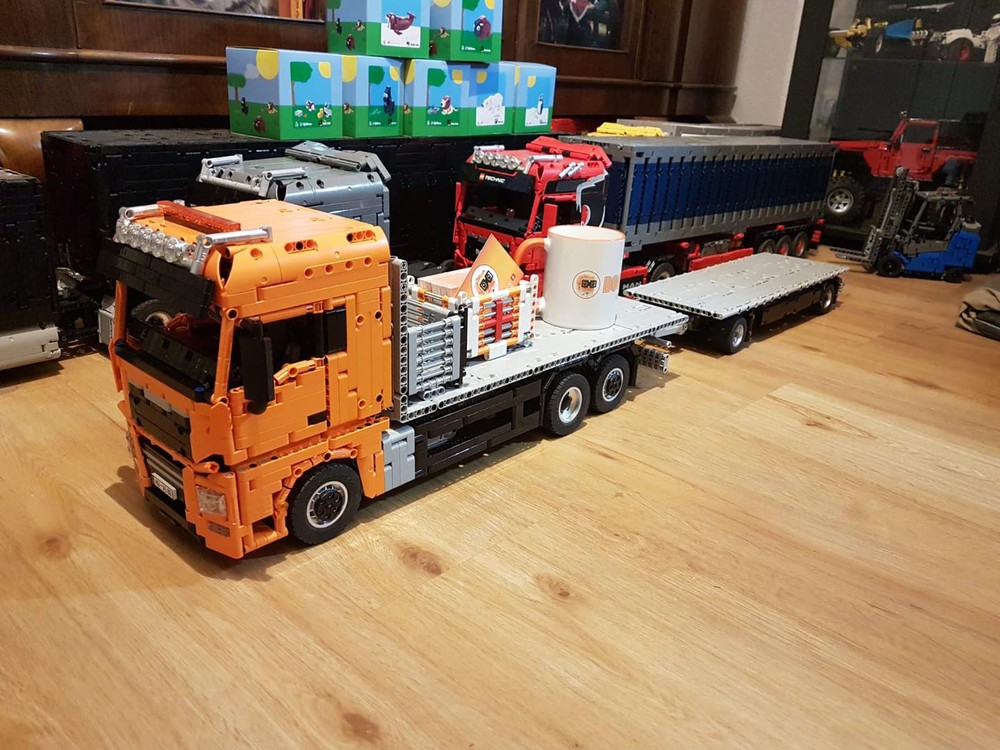 LEGO MOC 1:17 RC Flatbed Truck with Trailer by Huwi | Rebrickable ...