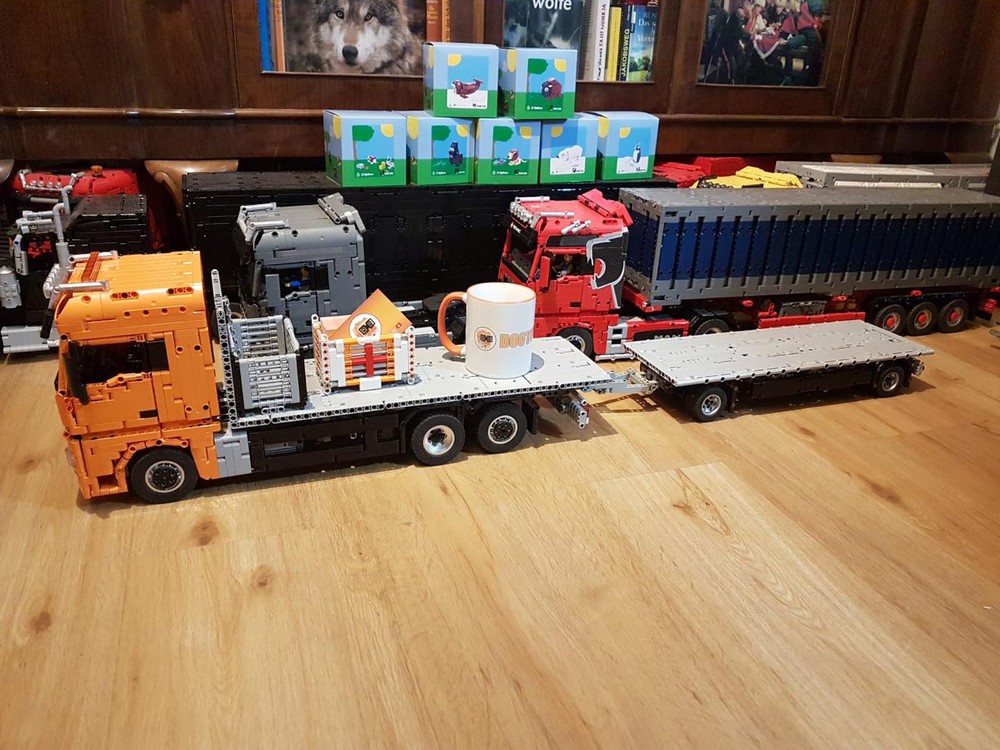LEGO MOC 1:17 RC Flatbed Truck with Trailer by Huwi | Rebrickable ...