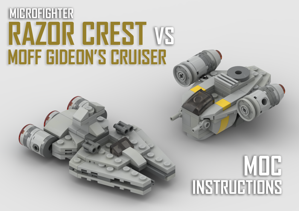 LEGO MOC Microfighters Razor Crest vs Moff Gideon's Cruiser by Quarries ...