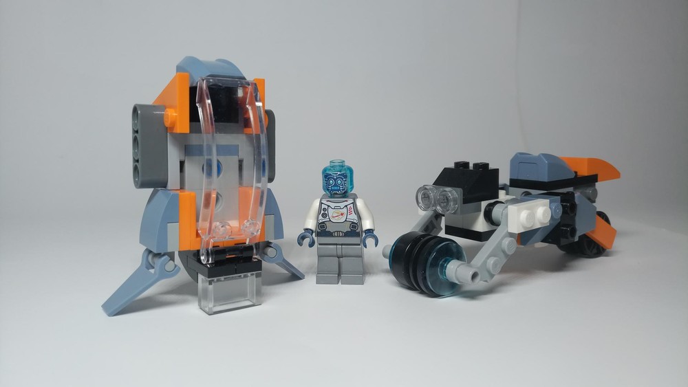LEGO MOC-74218 Cyber Hover Pod and Cyber Speedster Bike Mod by Dafeld ...