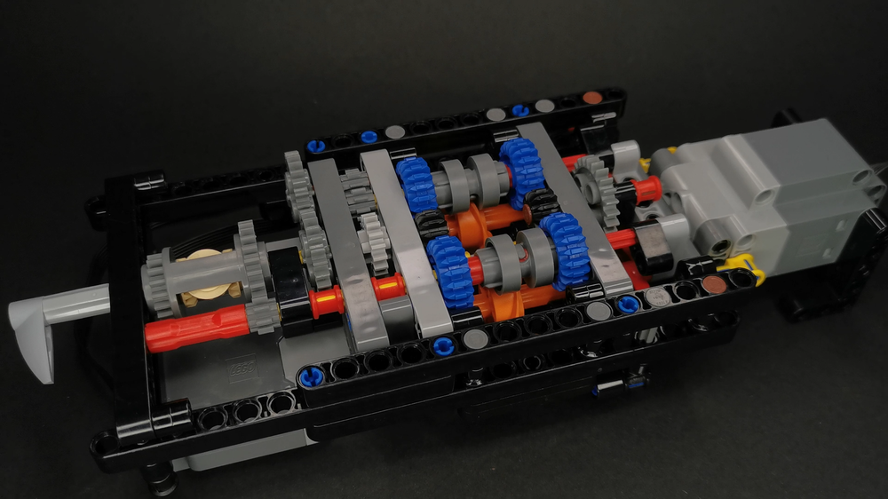 LEGO MOC 8-speed gearbox with automatic shifter [MOC]. Power Up Control ...