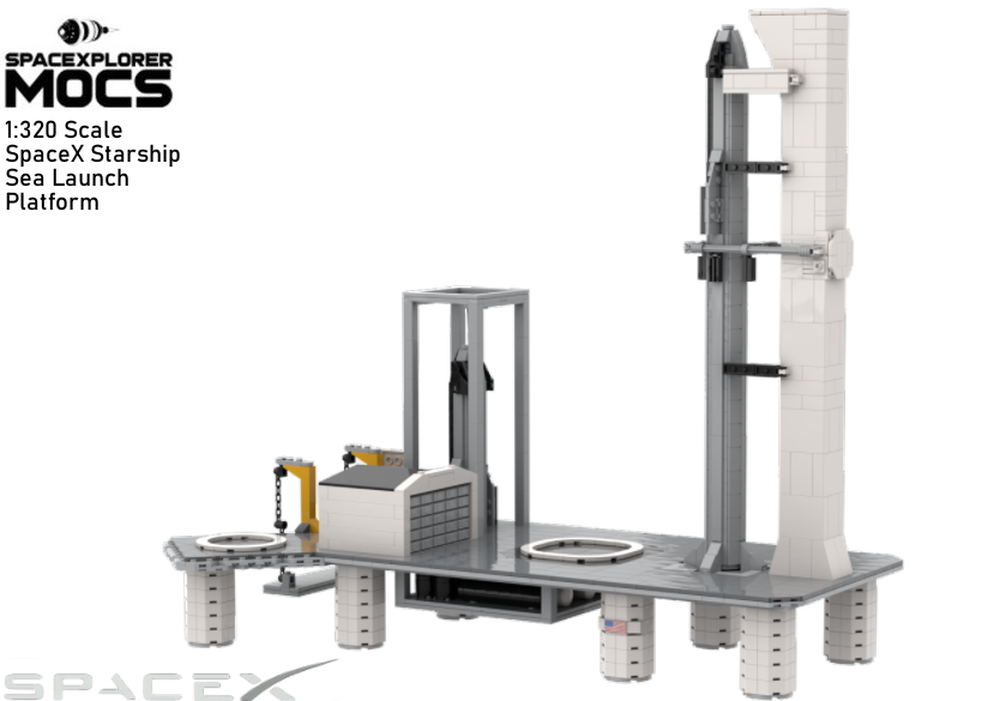 LEGO MOC 1:320 Scale SpaceX Starship Sealaunch Platform by SpaceXplorer ...