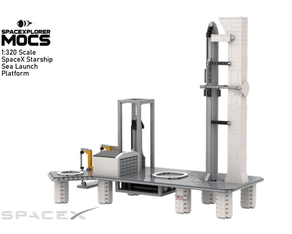 LEGO MOC 1:320 Scale SpaceX Starship Sealaunch Platform by SpaceXplorer ...