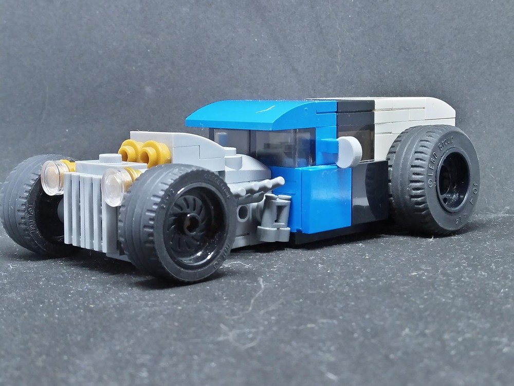 LEGO MOC Lego Ford Model A hot rod, in the colors of the Estonian flag ...