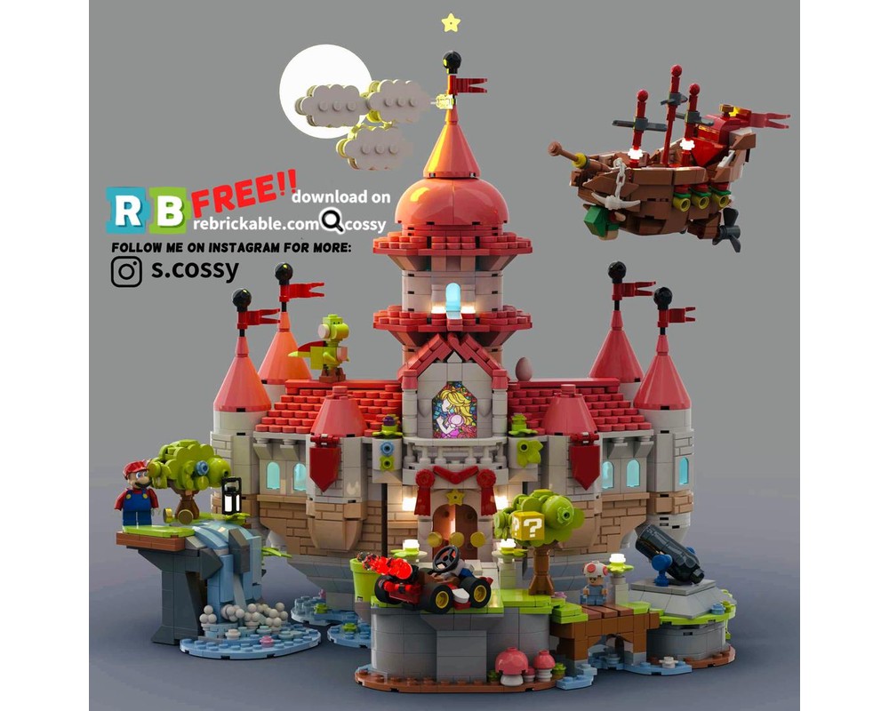 LEGO MOC Super Mario Peach's Castle by S.Cossy | Rebrickable - Build ...