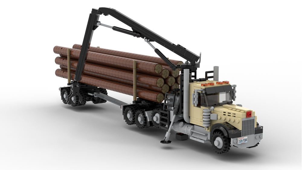 LEGO MOC Kenworth W900 Self Loading Log Truck by Yellow.LXF ...