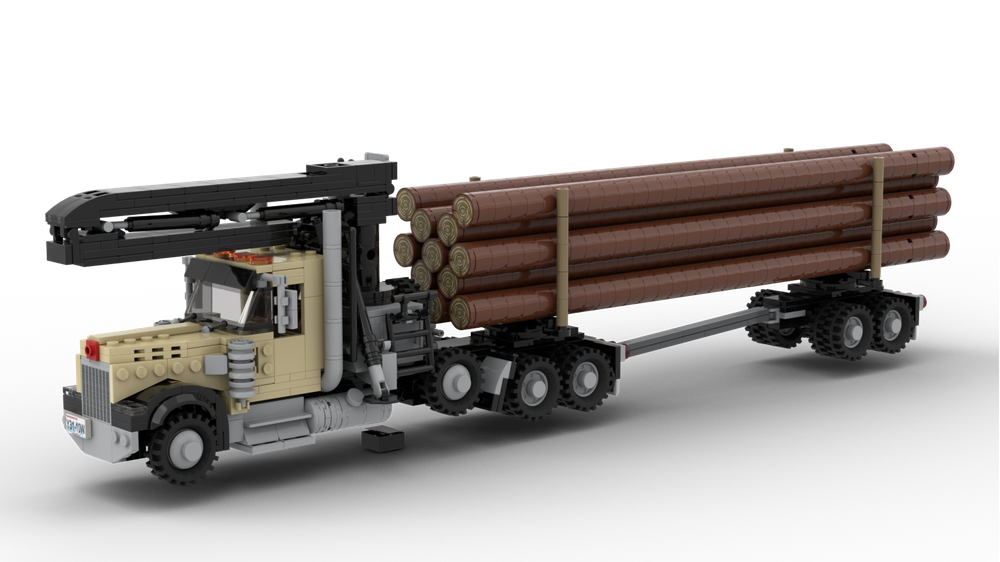 LEGO MOC Kenworth W900 Self Loading Log Truck by Yellow.LXF ...