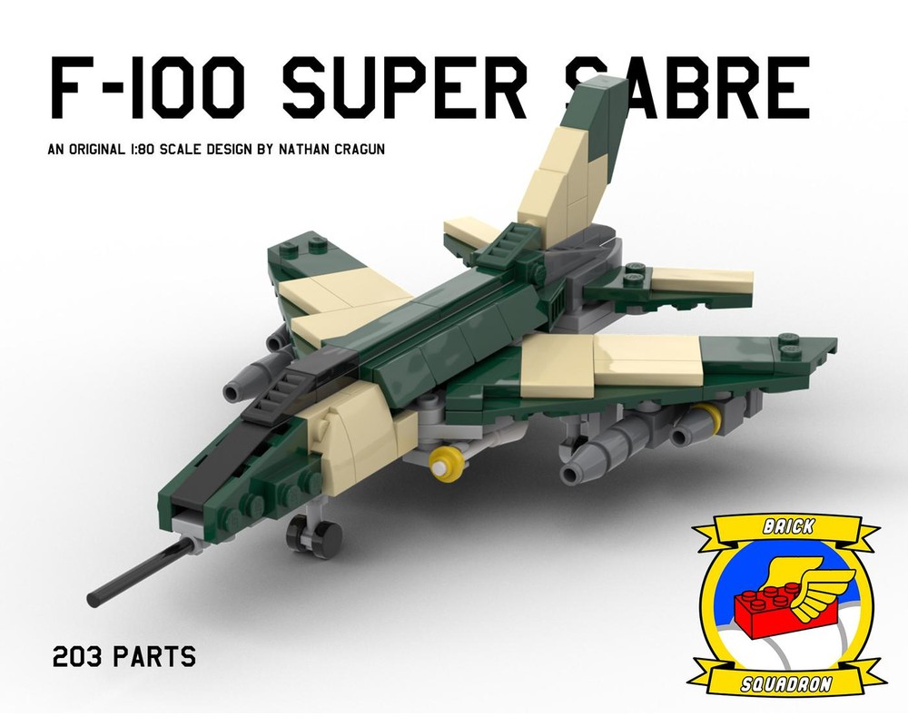 LEGO MOC F-100 Super Sabre by brick_squadron | Rebrickable - Build with ...
