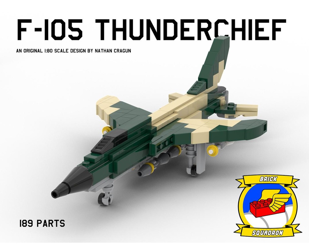 LEGO MOC F-105 Thunderchief by brick_squadron | Rebrickable - Build ...