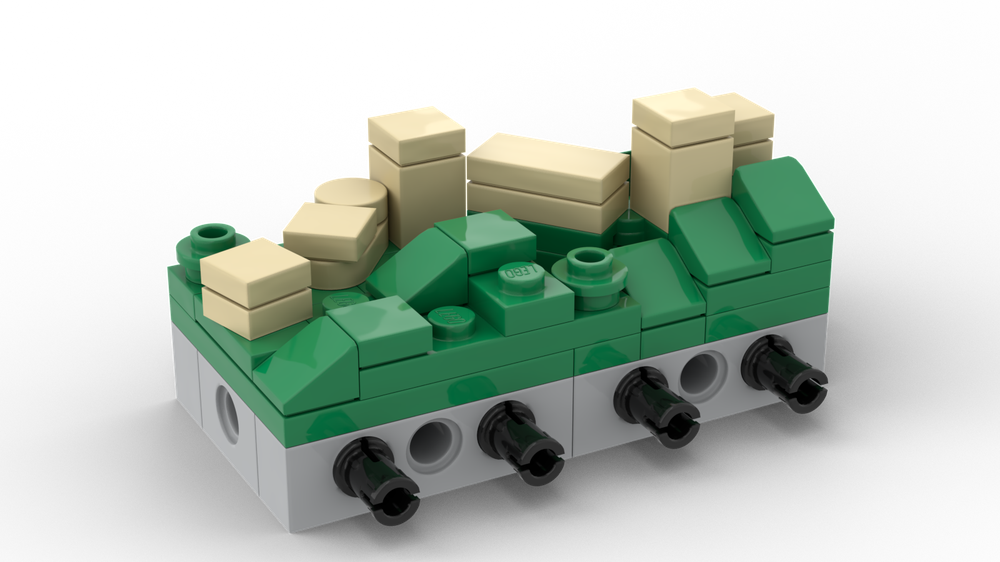 Lego Moc Great Wall Of China Nano Modular World By 2in1 Rebrickable
