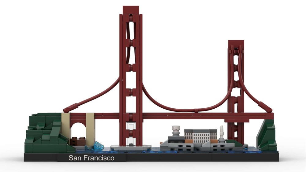 LEGO MOC 21043 San Francisco Golden Gate Bridge display by SFH_Bricks ...