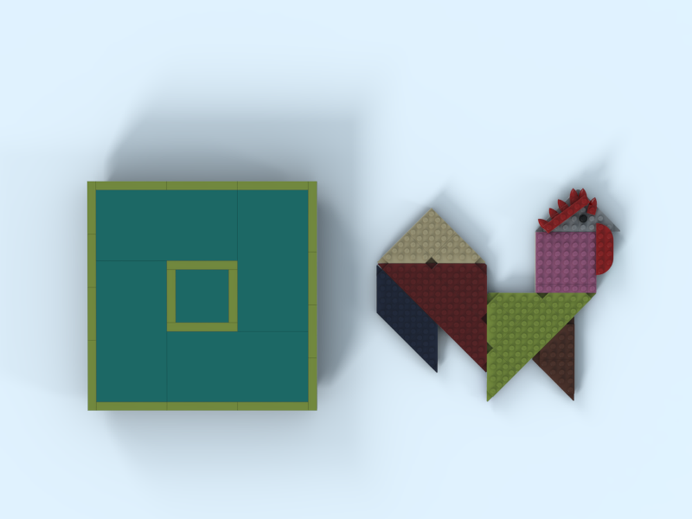 LEGO MOC LEGO Tangram (Seven-Piece Puzzle) ---- rooster by namowen ...