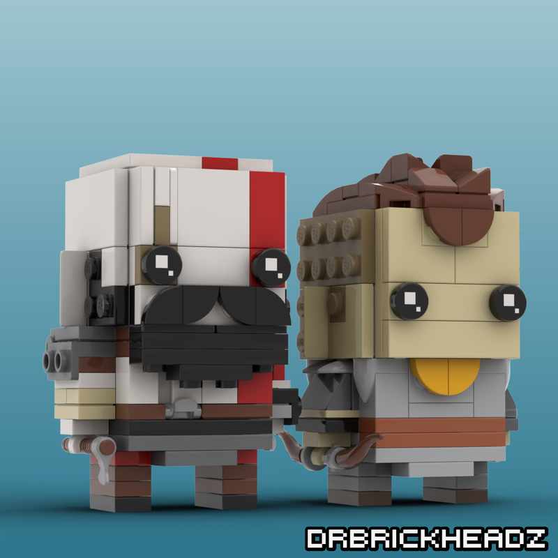 LEGO MOC Kratos + Atreus (God of War) Brickheadz Bundle by DrBrickheadz ...