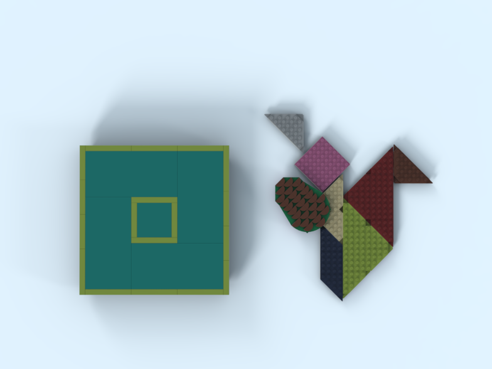LEGO MOC LEGO Tangram (Seven-Piece Puzzle) ---- squirrel by namowen ...