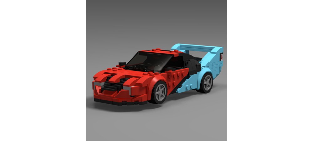 LEGO MOC Red-Cyan Speeder by Brick_Lizard | Rebrickable - Build with LEGO