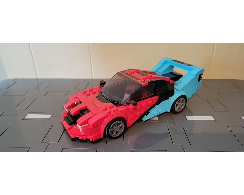 LEGO MOC Red-Cyan Speeder by Brick_Lizard | Rebrickable - Build with LEGO