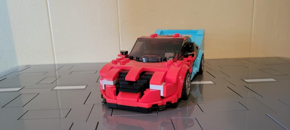 LEGO MOC Red-Cyan Speeder by Brick_Lizard | Rebrickable - Build with LEGO