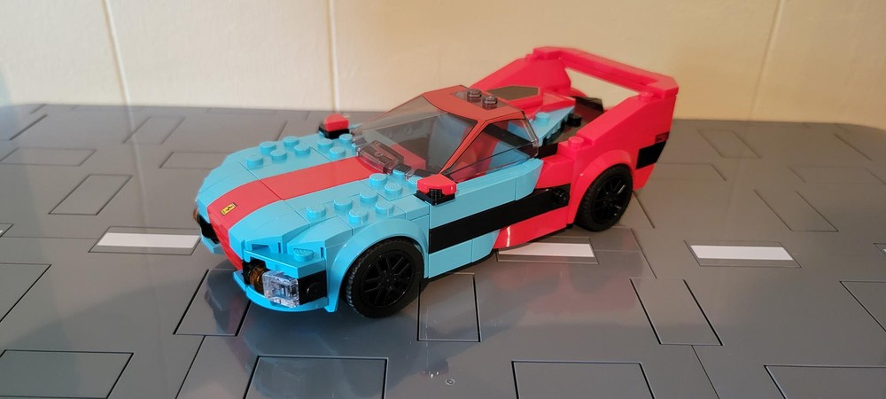 LEGO MOC Cyan-Red Speeder by Brick_Lizard | Rebrickable - Build with LEGO