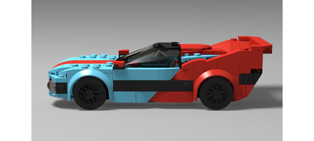 LEGO MOC Cyan-Red Speeder by Brick_Lizard | Rebrickable - Build with LEGO