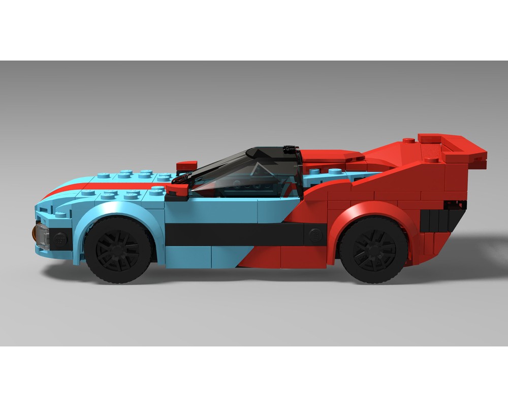 LEGO MOC Cyan-Red Speeder by Brick_Lizard | Rebrickable - Build with LEGO