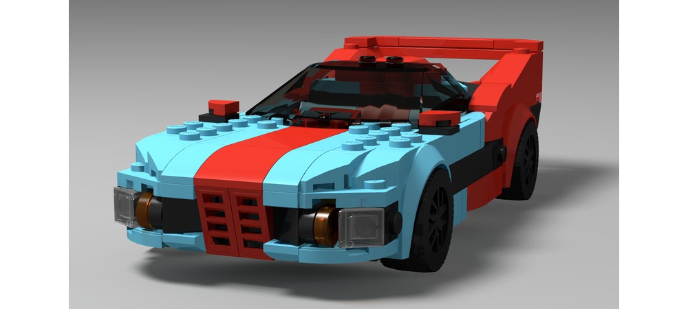 LEGO MOC Cyan-Red Speeder by Brick_Lizard | Rebrickable - Build with LEGO