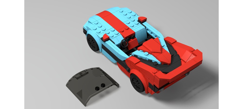 LEGO MOC Cyan-Red Speeder by Brick_Lizard | Rebrickable - Build with LEGO